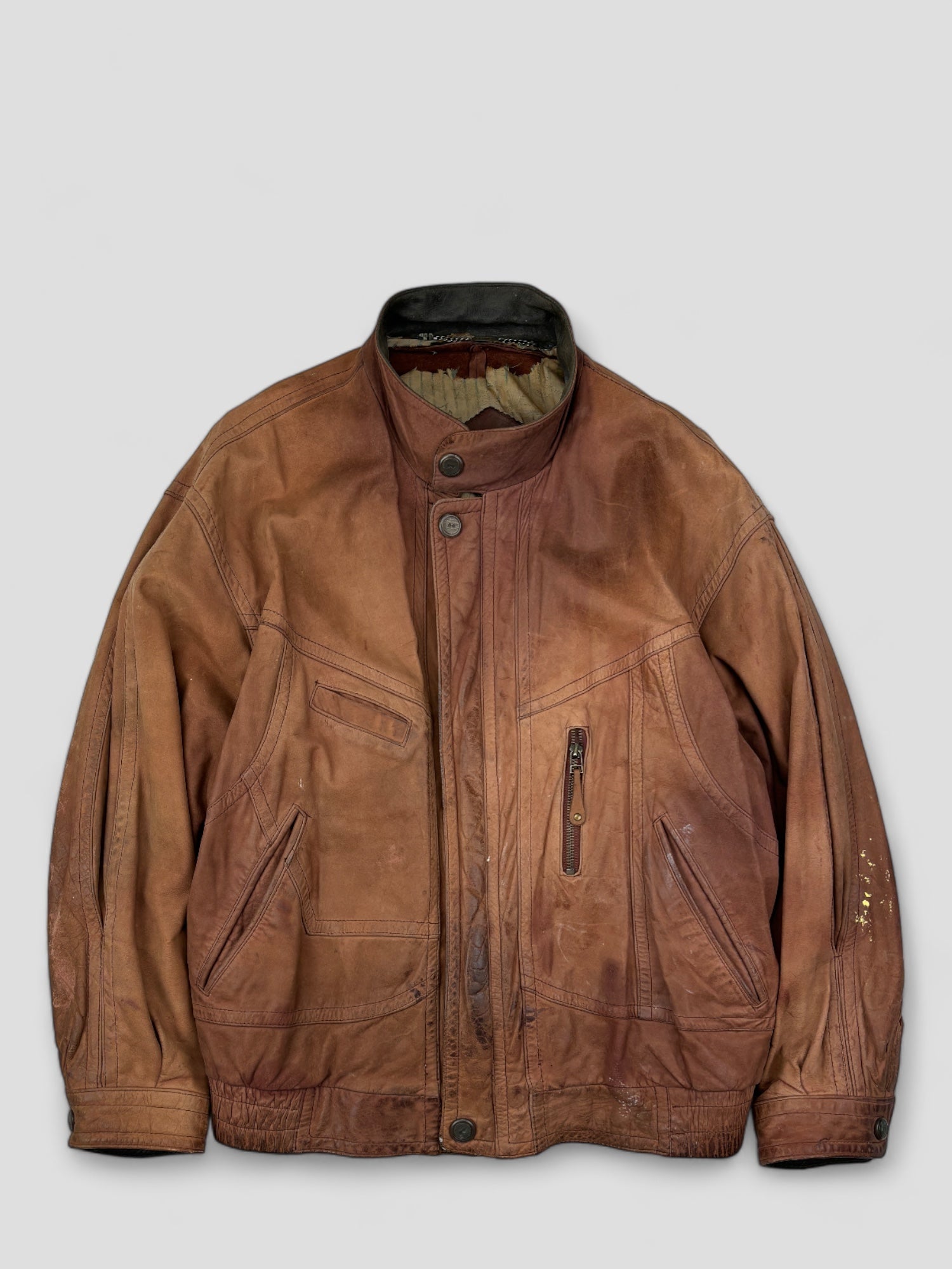 Vintage leather jacket mens store